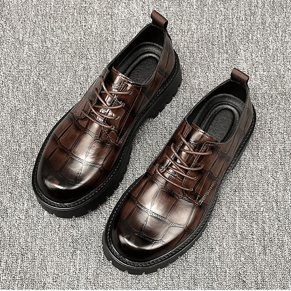 MEN'S LUXURY CROC EMBOSSED SHOES 25884555YL – Manusual