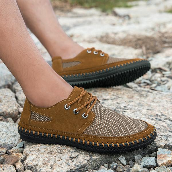 MEN'S BREATHABLE MESH CASUAL LIGHT DRIVING SHOES 78885524S – Manusual